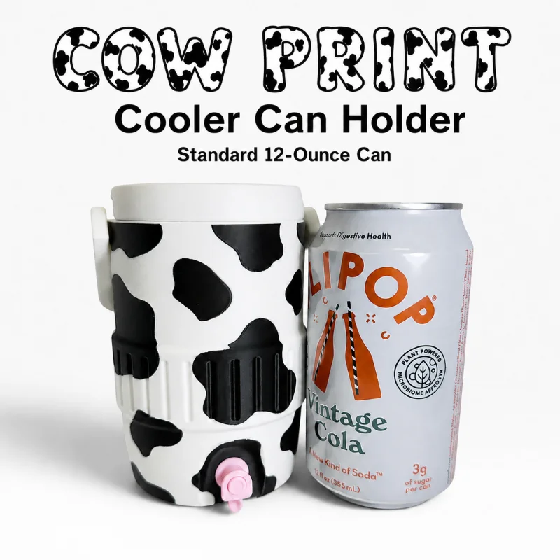 Animul67 – Cow Print Cooler Can Holder – Standard 12 oz